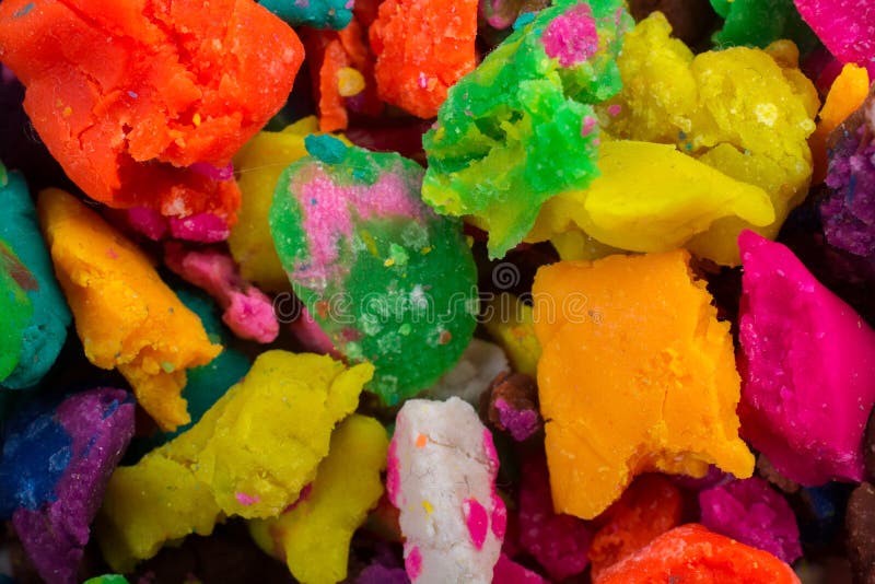 Dry Colorful Play Dough in Pieces Stock Image - Image of colorful ...