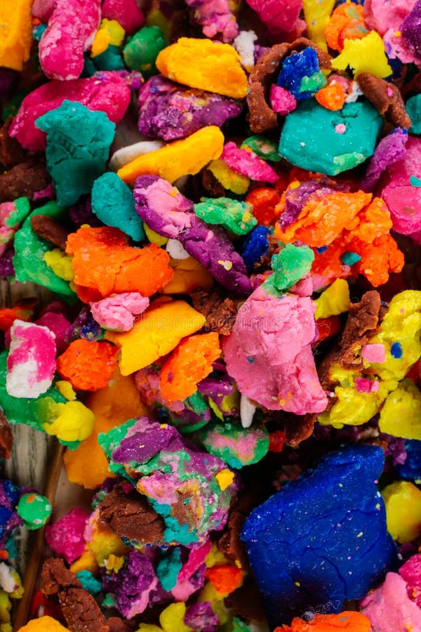 Dry Colorful Play Dough in Pieces Stock Image - Image of playdough ...