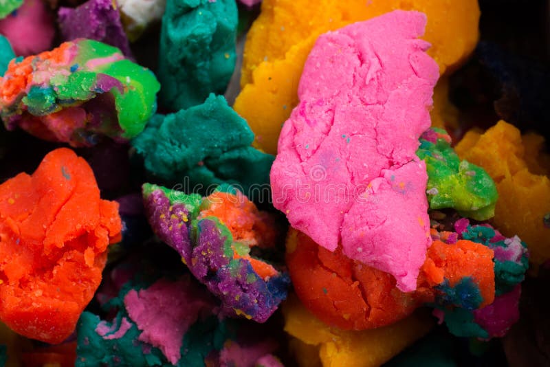 Dry Colorful Play Dough in Pieces Stock Photo - Image of color ...