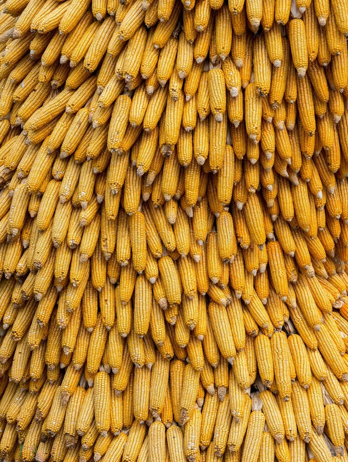 Dry Corn Cobs Natural Background Stock Photo - Image of healthy, grain ...