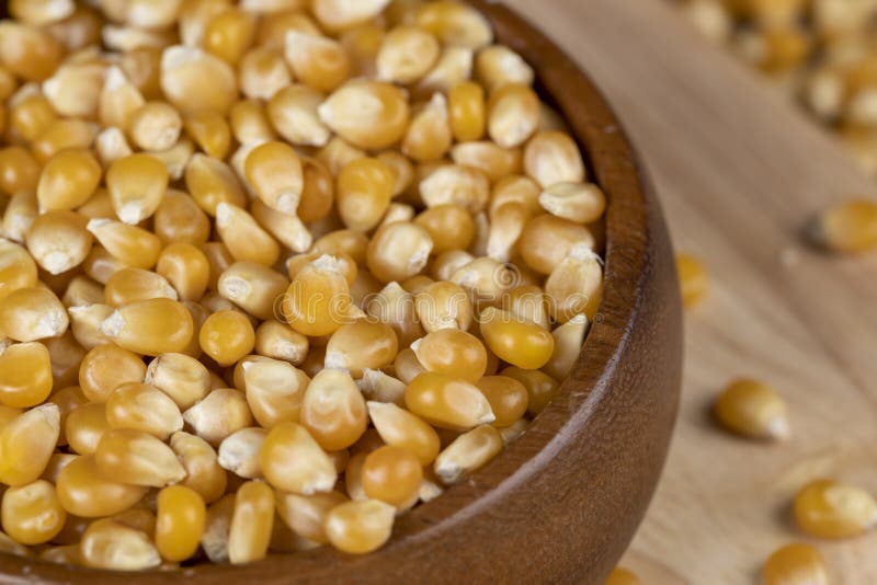 Dry Corn for Cooking and Popcorn Stock Image - Image of wooden, variety ...