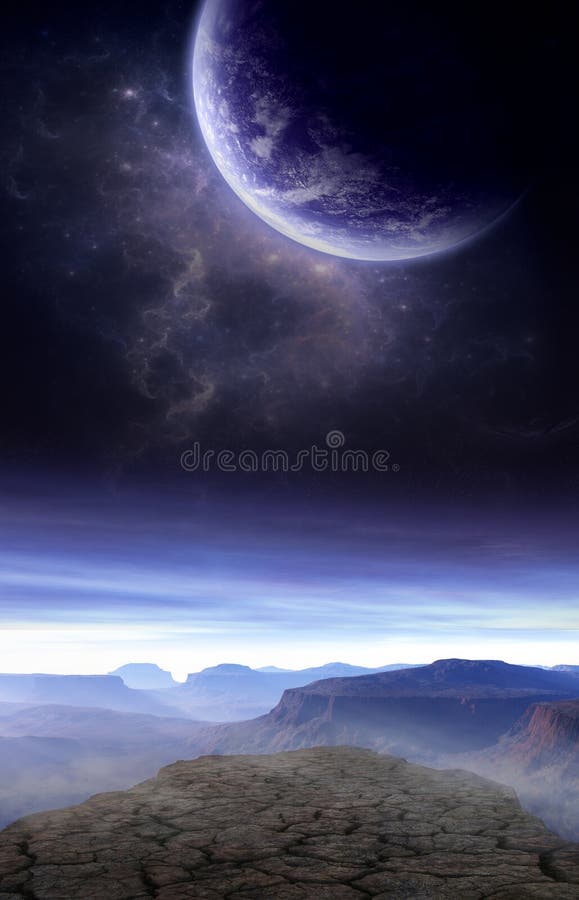 The Dry Cosmos stock illustration. Illustration of mountains - 9826724