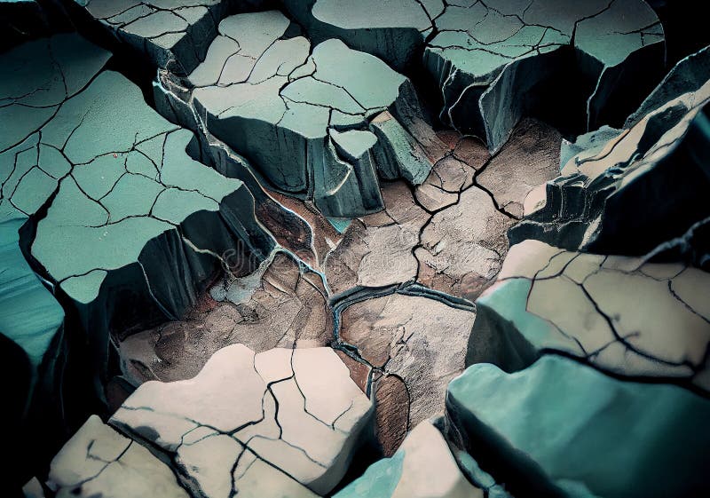 Dry Crack. Crack in the Ground Stock Image - Image of design, cement ...