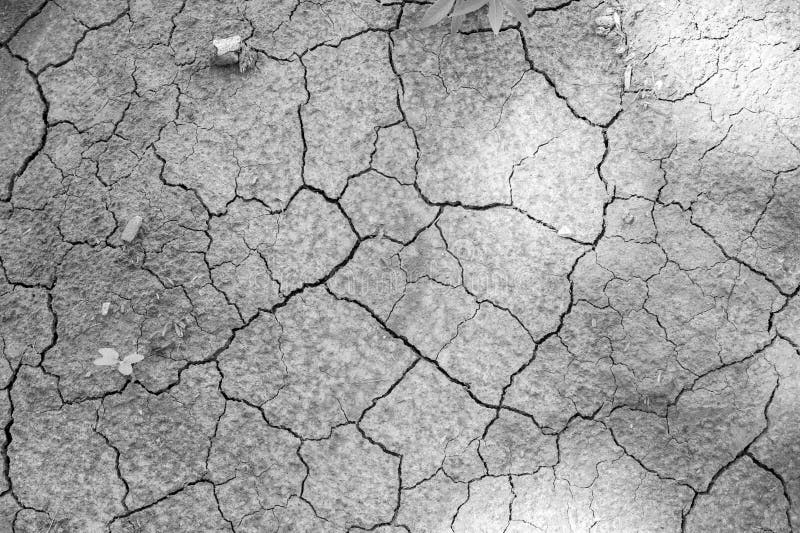 Dry Crack Soil Black and White Stock Photo - Image of broken, sand ...