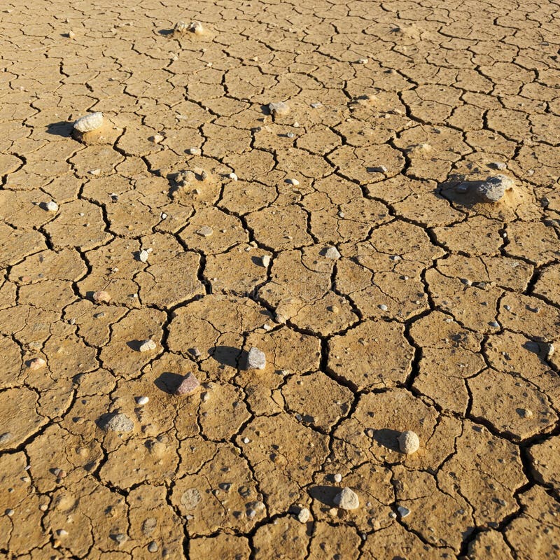Dry, Cracked Earth with a Network of Large, Irregular Fissures Forms a ...