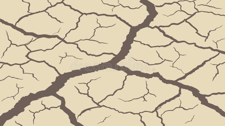 Dry Cracked Earth Pattern, Drought and Climate Change, Vector Design ...