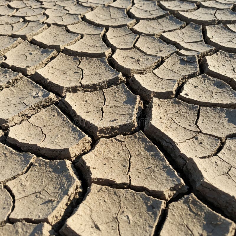 Dry, Cracked Earth with a Pattern of Irregular, Polygonal Shapes. the ...