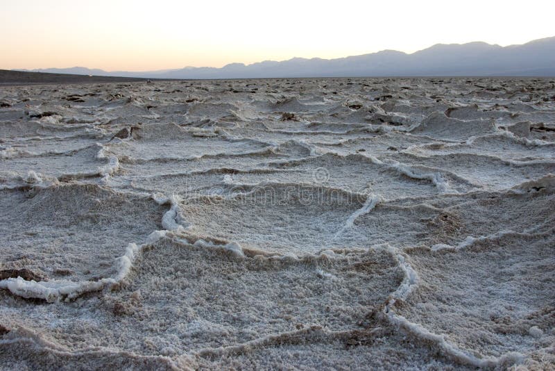 Dry Cracked Earth in Salt Flats, Death Valley Stock Image - Image of ...