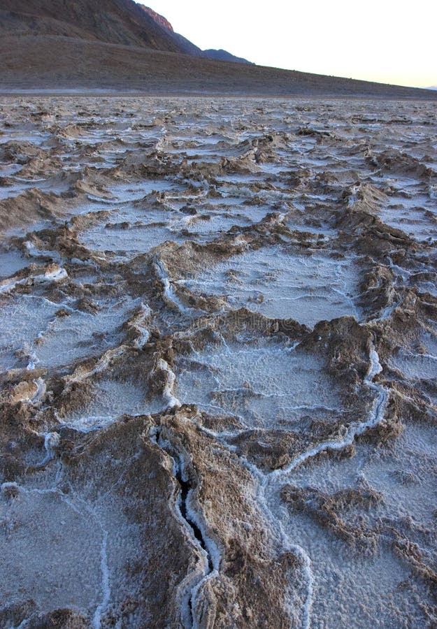 Dry Cracked Earth in Salt Flats, Death Valley Stock Image - Image of ...