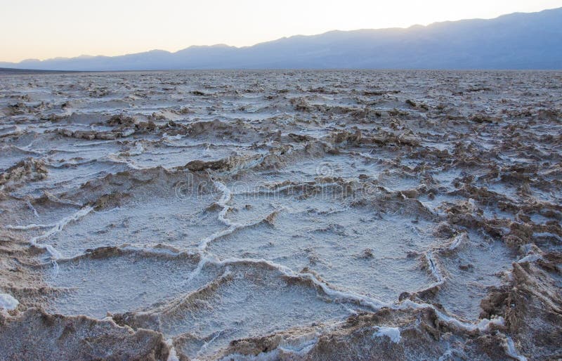 Dry Cracked Earth in Salt Flats, Death Valley, NP, CA Stock Photo ...