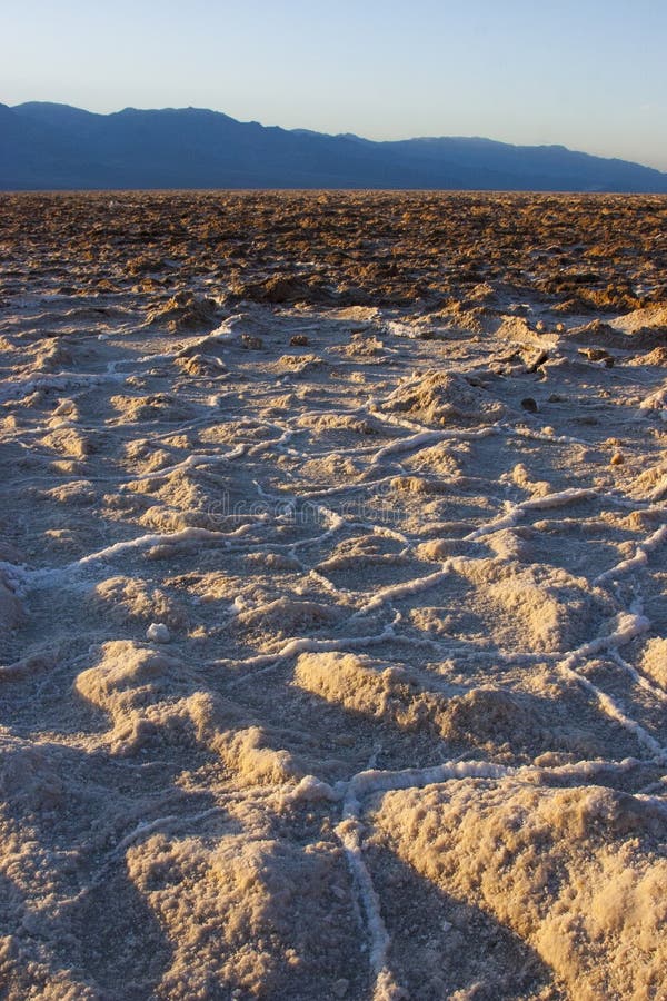 Dry Cracked Earth in Salt Flats, Death Valley, NP, CA Stock Image ...