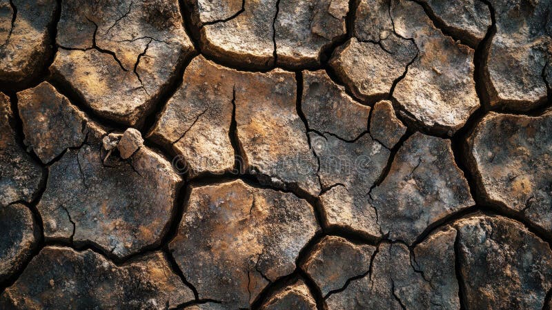 Dry Cracked Earth Showcases Unique Texture that Highlights Effects of ...