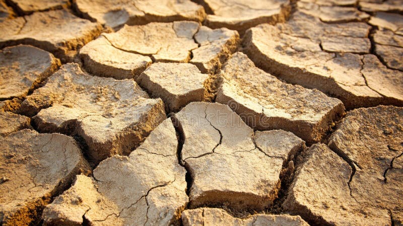 Dry Cracked Earth Showing Drought Conditions Stock Illustration ...
