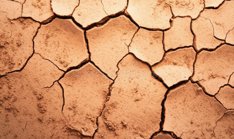 Dry Cracked Earth Shows Devastating Impact Drought Climate Change ...