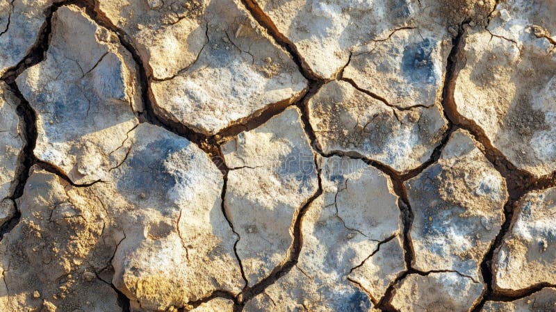 Dry Cracked Earth Shows Signs of Drought Stock Illustration ...