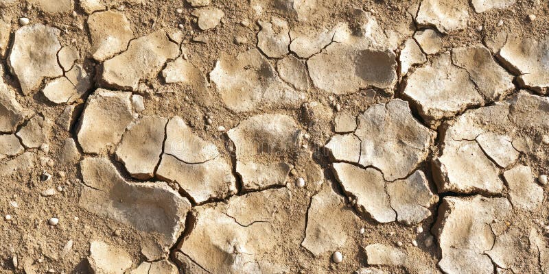 Dry, Cracked Earth Surface Illustrating Drought and Soil Degradation ...