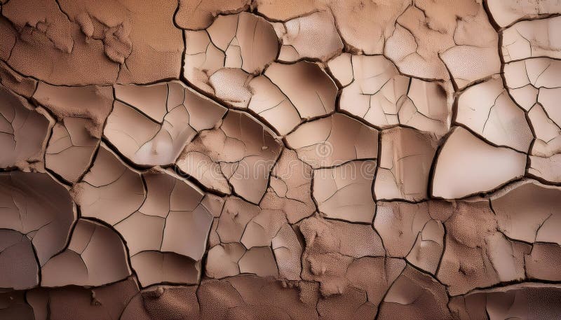 Dry Cracked Earth Texture Forming Polygonal Pattern during Severe ...