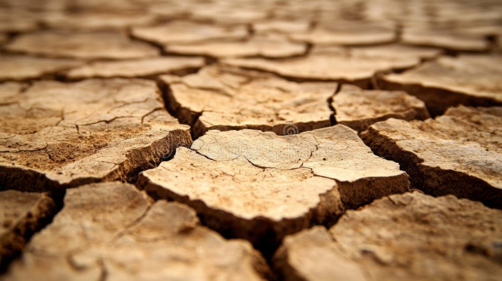 Dry Cracked Earth Texture Showing Aridity Stock Photo - Image of beige ...