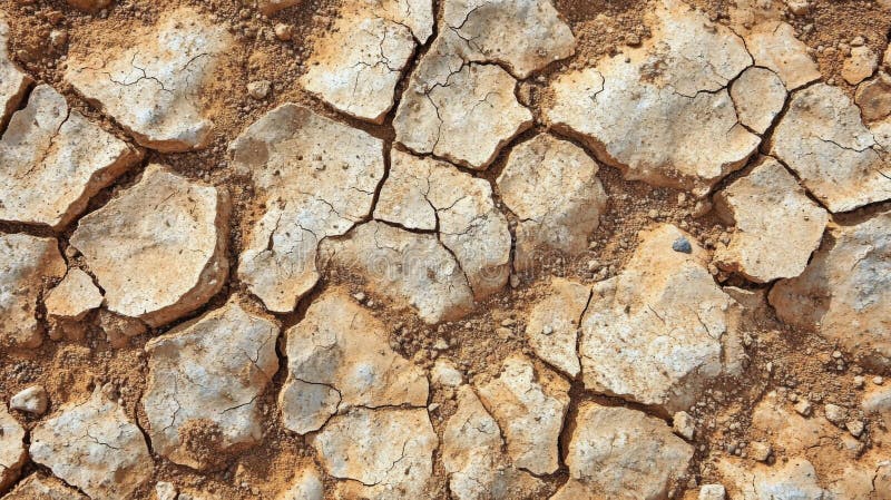 Dry Cracked Earth Texture Showing Drought Conditions Stock Illustration ...