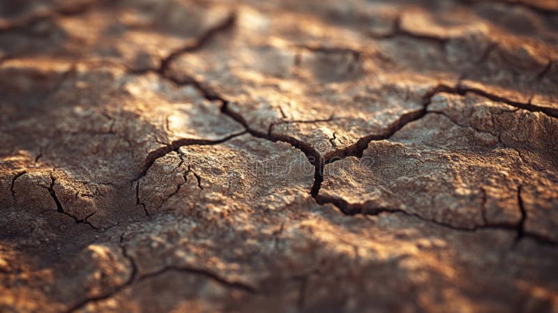 Dry Cracked Earth Texture Showing Drought Effects Stock Illustration ...