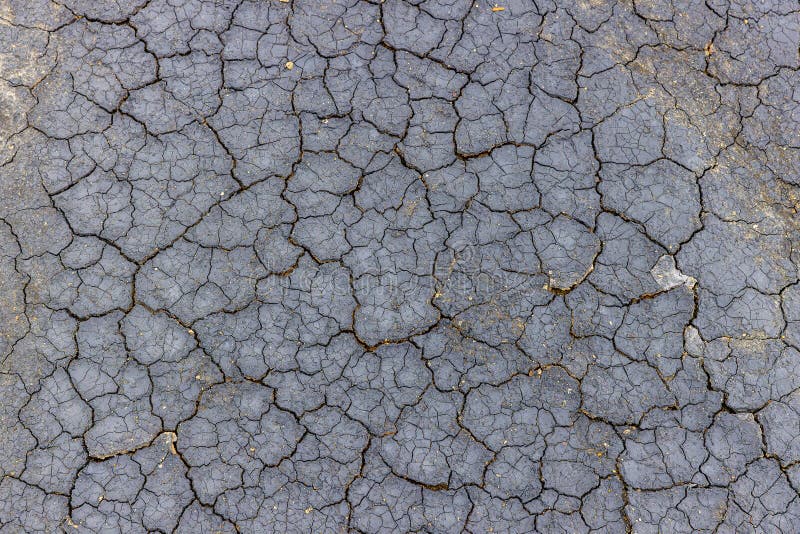 Dry Cracked Mud Texture Forming Interesting Patterns, Indicating Severe ...