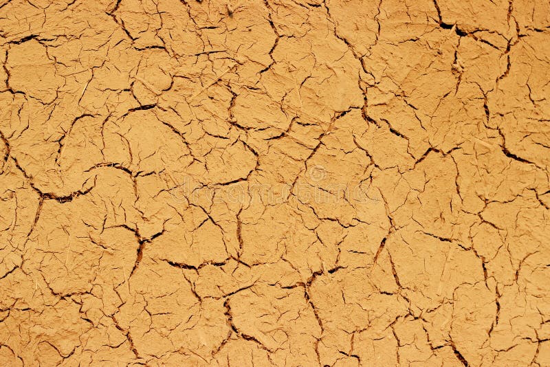 Dry Cracked Mud Wall Background Texture Pattern. Stock Photo - Image of ...