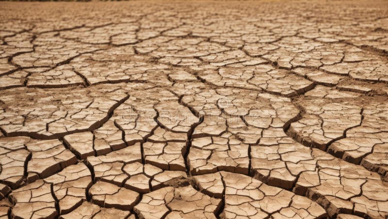 Dry, cracked soil close-up stock illustration. Illustration of surface ...