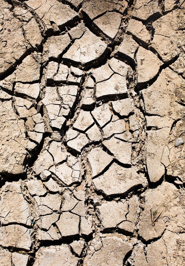 Dry and Cracked Soil in the Desert. Stock Image - Image of pattern ...