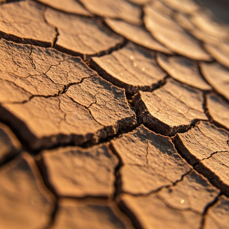 Dry, Cracked Soil with a Pattern of Angular Plates, Typical of Arid or ...