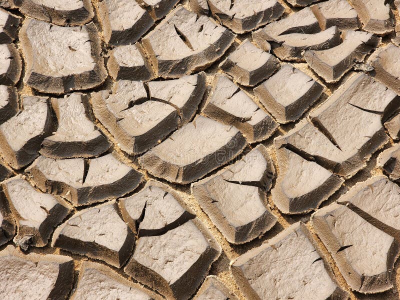 Dry and Cracked Soil or Sediment the Treatment Pond Stock Image - Image ...