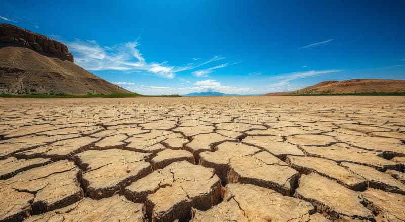 A Dry Cracked Surface Illustrates the Effects of Drought and Soil ...