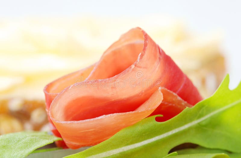 Dry-cured ham stock photo. Image of cold, appetizer, black - 31989468