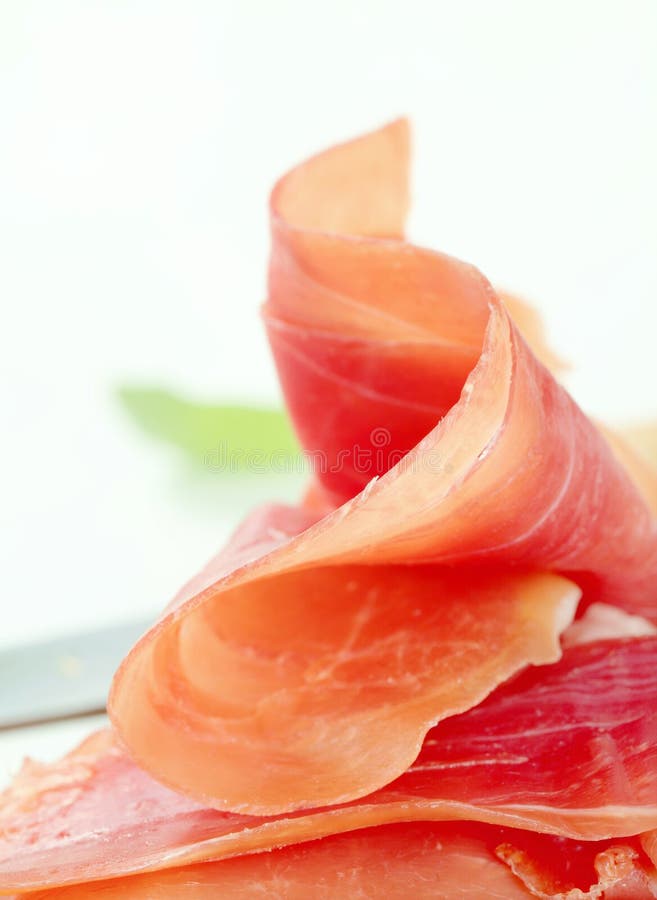 Dry-cured ham stock image. Image of uncooked, black, serrano - 55673285
