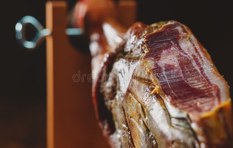 Dry-cured Spanish Ham Jamon. Stock Image - Image of fillet, gastronomy ...