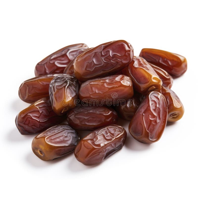 Dry Dates Isolated on White Background. Arabic Food Stock Illustration ...