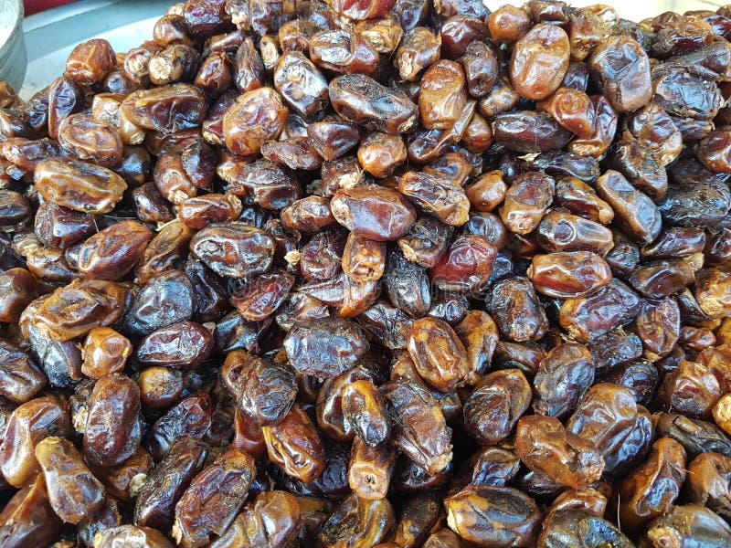 Dry Dates/ Kept for Sale in the Market Stock Image - Image of food ...