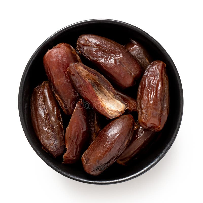 Dry dates stock image. Image of black, mabroom, bowl - 219259363