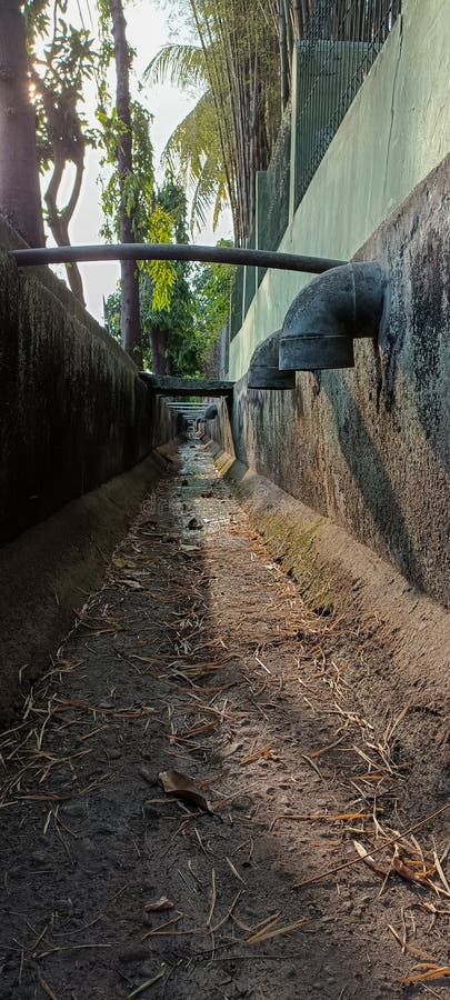 A dry ditch has no water stock photo. Image of water - 309247580