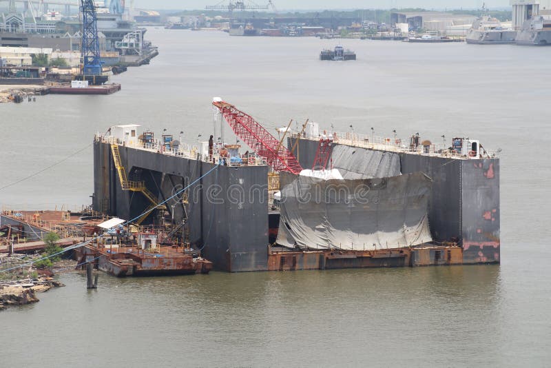 Dry Dock stock image. Image of water, mobile, alabama - 71743433