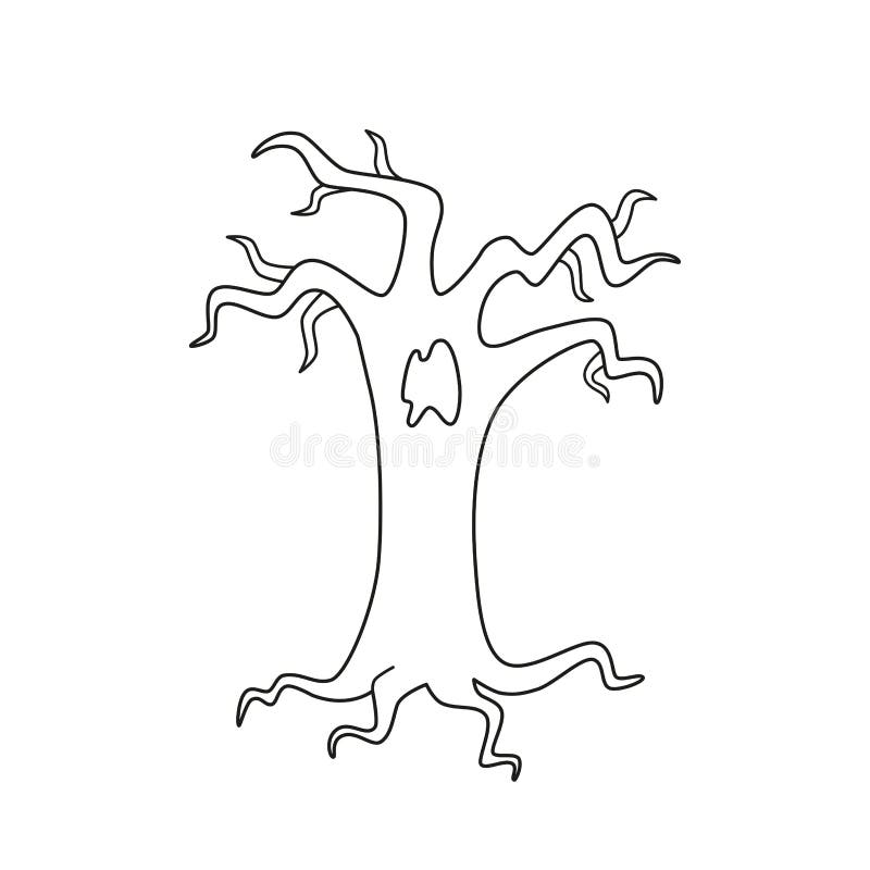 Dry, Dreadful Tree, for the Fall Design. Stock Vector - Illustration of ...