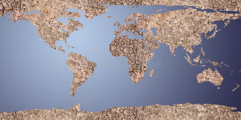 Dry Cracked Planet Earth stock illustration. Illustration of ground ...