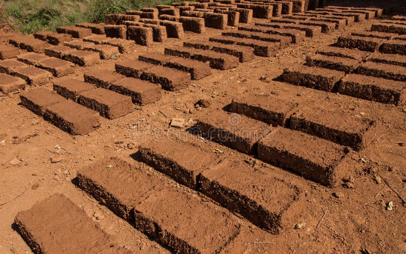 Dry earthen brick stock image. Image of single, ecological - 64562517