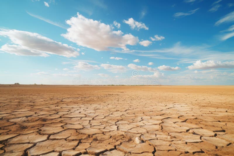 Dry Field in the Middle of a Dry. Generative AI Stock Photo - Image of ...