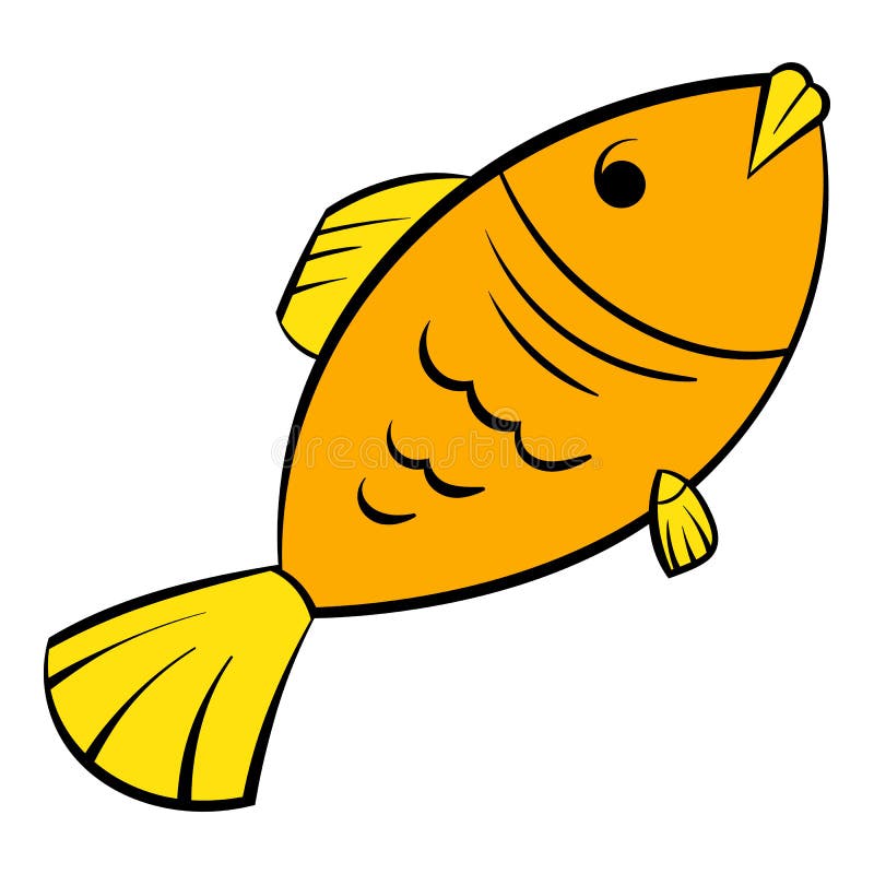 Dry Fish Icon, Icon Cartoon Stock Illustration - Illustration of ...