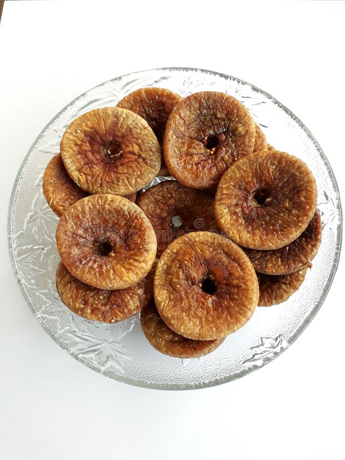 Dry fruit fig plate stock photo. Image of calcium, protein - 225261042