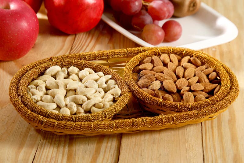 Cashew and Almond stock image. Image of meal, indian - 295810205