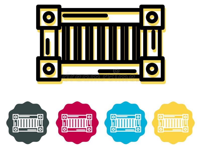 Dry General Purpose Shipping Freight Container - Icon Stock Vector ...