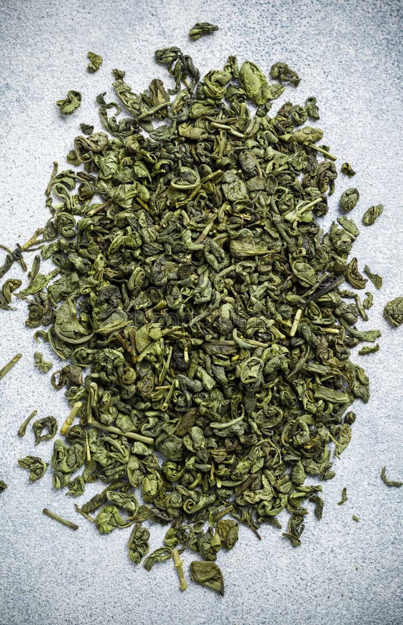 Dry Green Tea Leaf. Culinary Background Stock Image - Image of macro ...