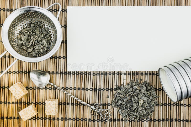 Dry Green Tea. Objects for Tea Stock Photo - Image of objects ...