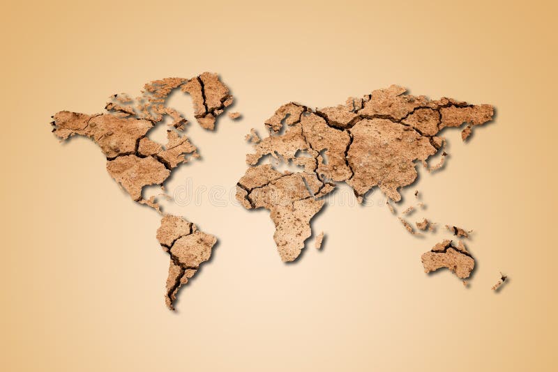 Dry Ground World Map with Background. Stock Illustration - Illustration ...